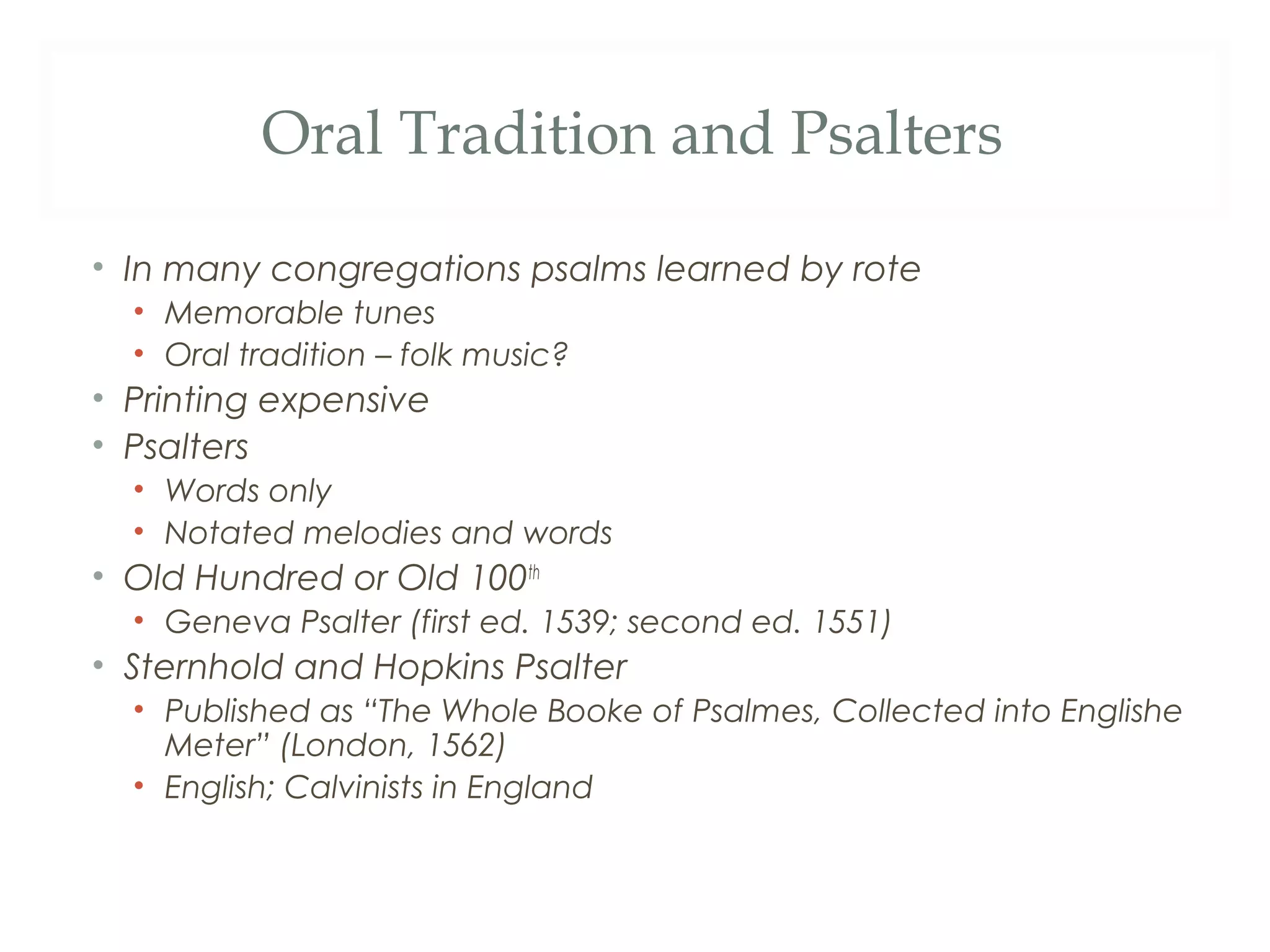 American Colonial and Revolutionary Music | PPT | Religious (Music and ...