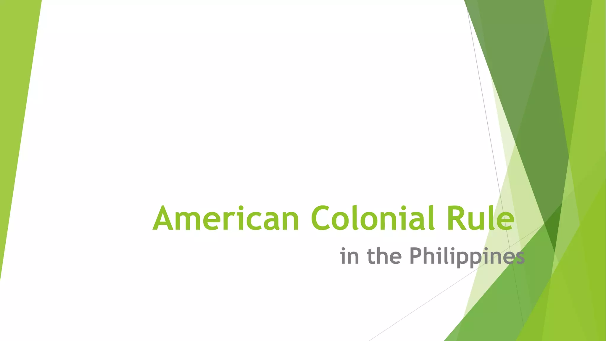 American colonial rule | PPS