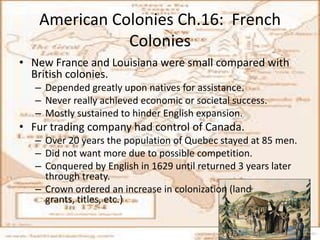 American colonies, french | PPT
