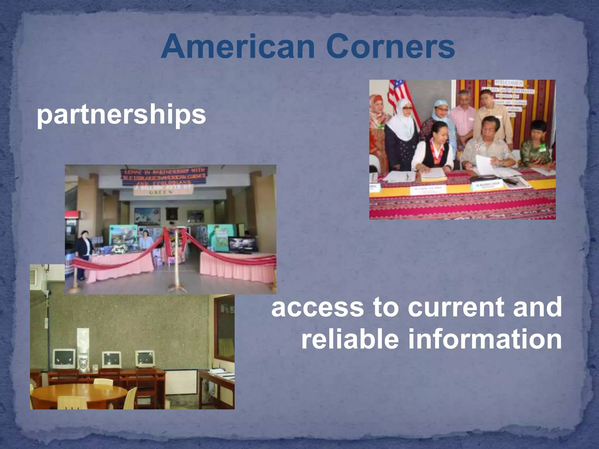 American Corners | PPTX | College Education | Education