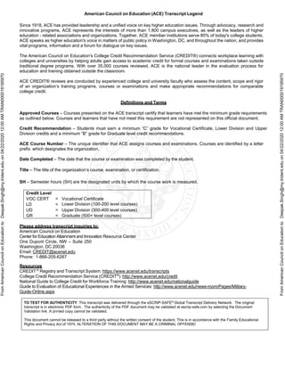 American Council on Education Transcript of Deepak (Danny) Singh | PDF