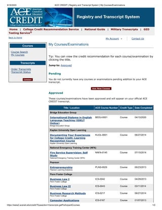 American Council on Education Credits of Deepak (Danny) Singh | PDF