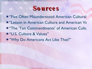American Cultural Values | PPT