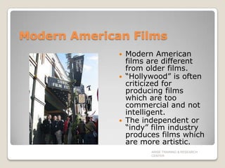 American culture hollywood - arise roby | PPSX