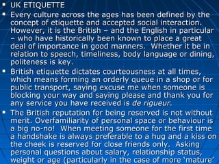 American culture and etiquette | PPT