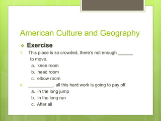 American culture and geography | PPT