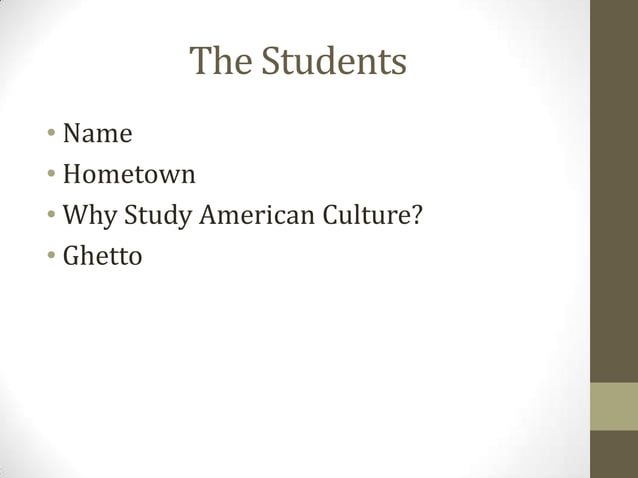 American culture introduction semester 2 | PPTX