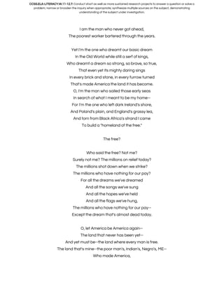 American culture lyric/poem analysis | PDF