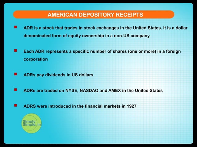American depository receipts | PPT