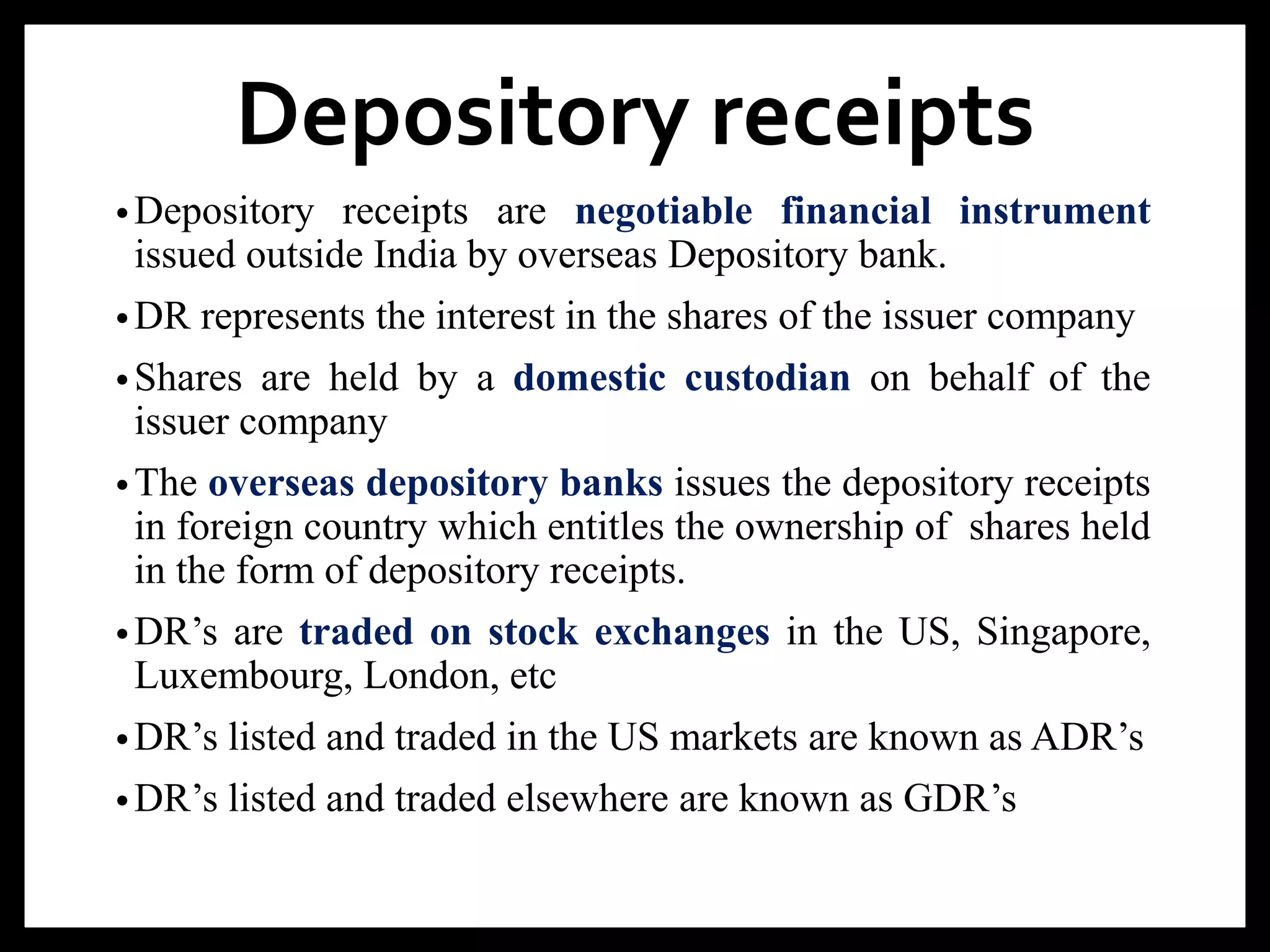 American depository receipts | PPTX