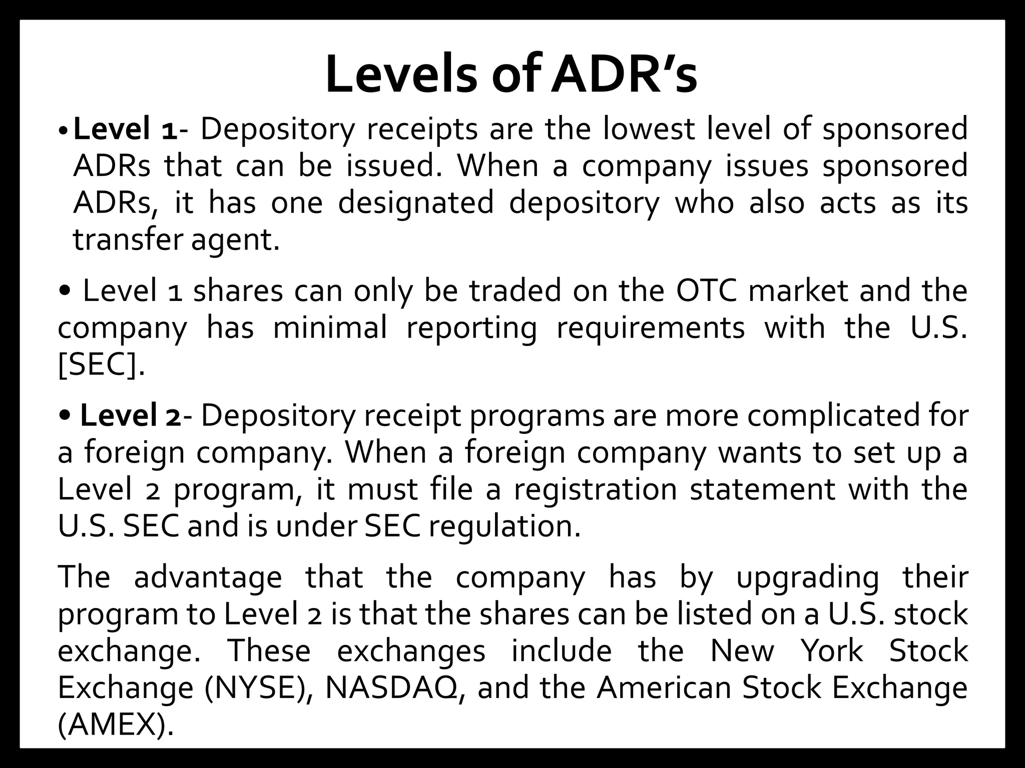 American depository receipts | PPTX