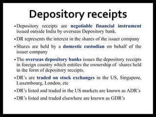 American depository receipts | PPTX