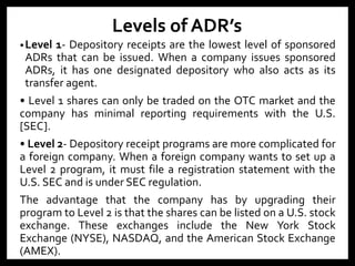 American depository receipts | PPTX