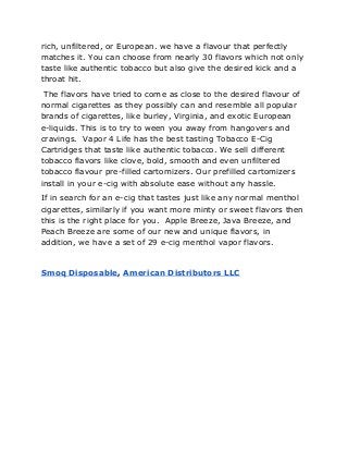 American distributors llc brings a new set of e juices