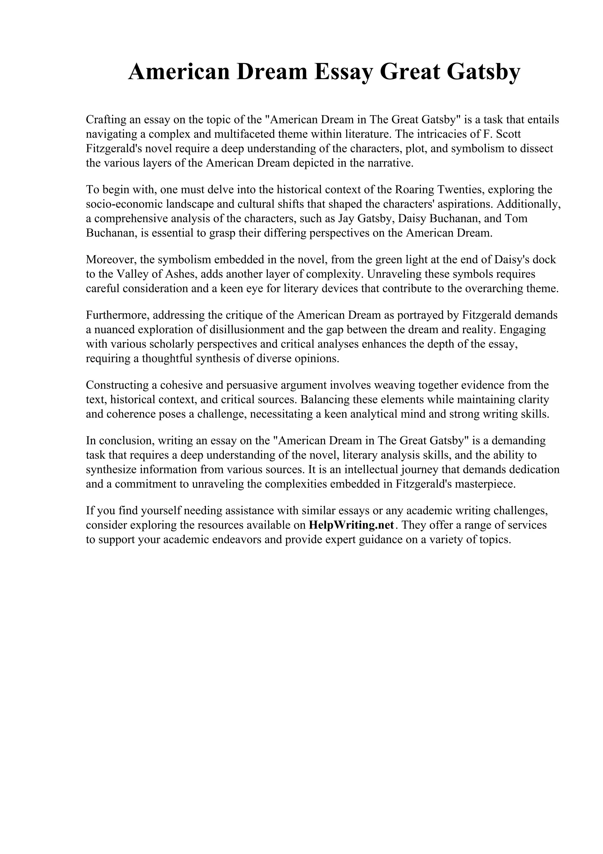 American Dream Essay Great Gatsby.pdf