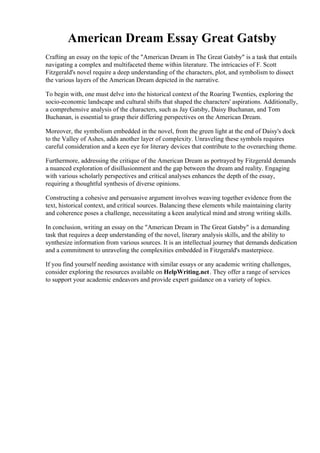 American Dream Essay Great Gatsby.pdf