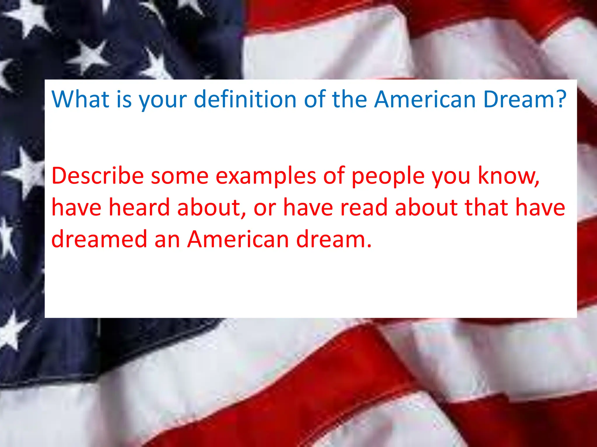 American Dream Intro.pptx