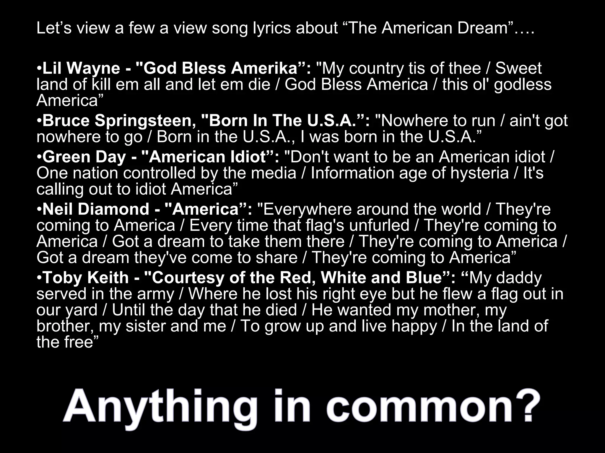 american dream ppt | PPT