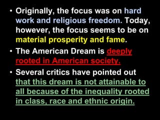 american dream ppt | PPT