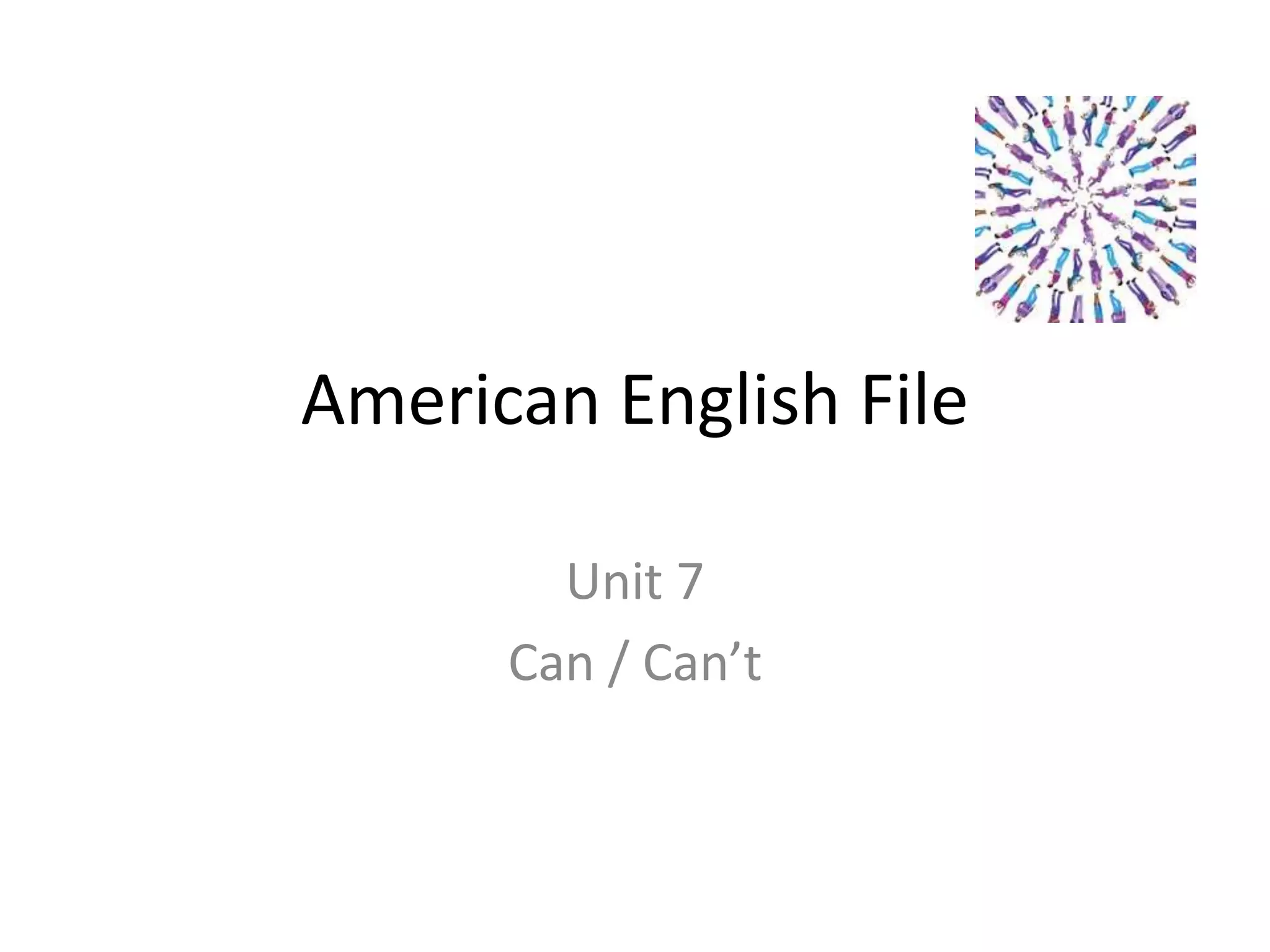 American English Fil: Can & Cant | PPTX