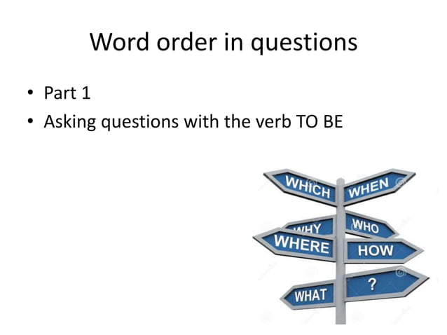 American english unit 7 word order in questions | PPTX | Fitness and ...