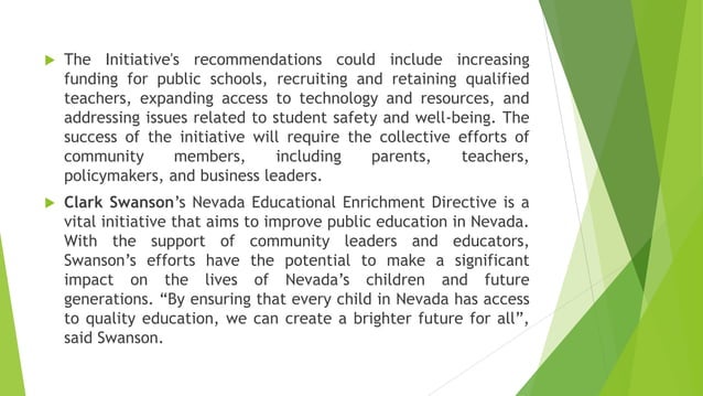 American Entrepreneur Clark Swanson Forms NEED for a State in Need | PPT