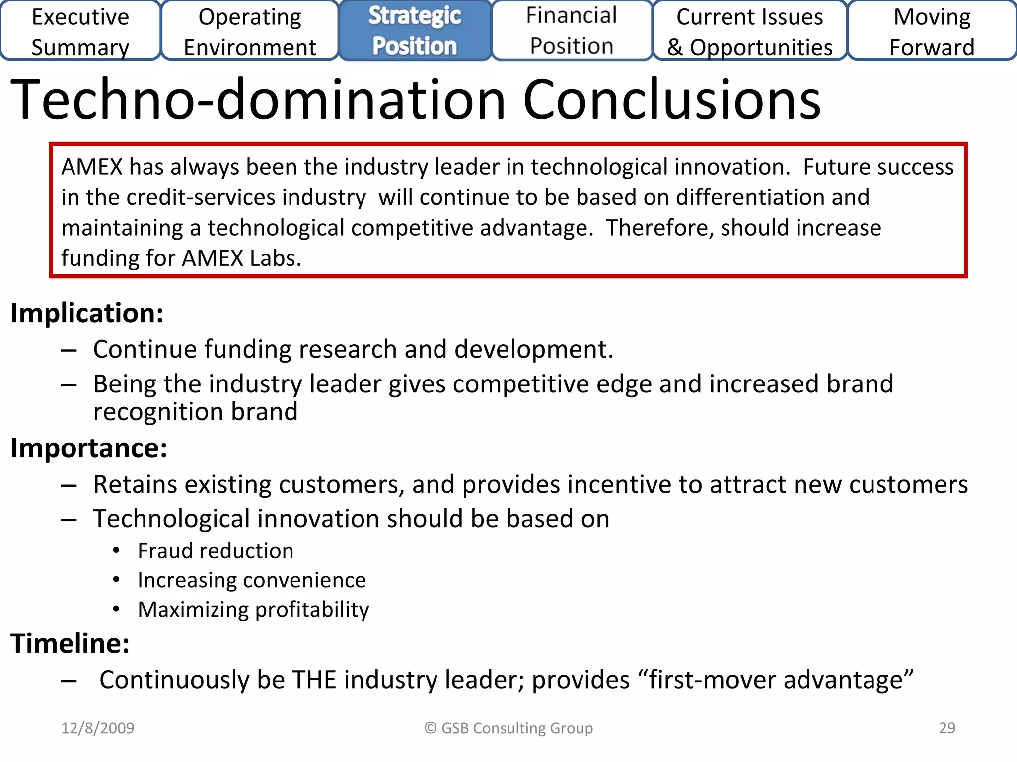 American Express Strategy And Policy | PPT
