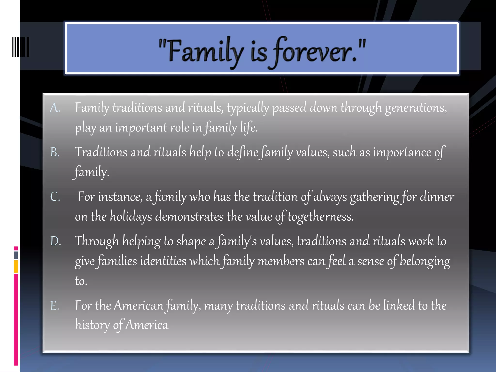 American family traditions. | PPTX