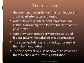 American federalism | PPT