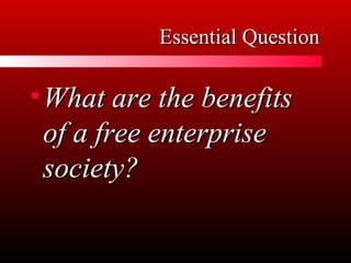 American free enterprise system chapter 3 | PPT