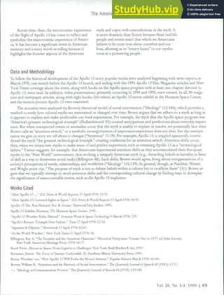 American Frontier Myth And The Flight Of Apollo 13 From News Event To ...