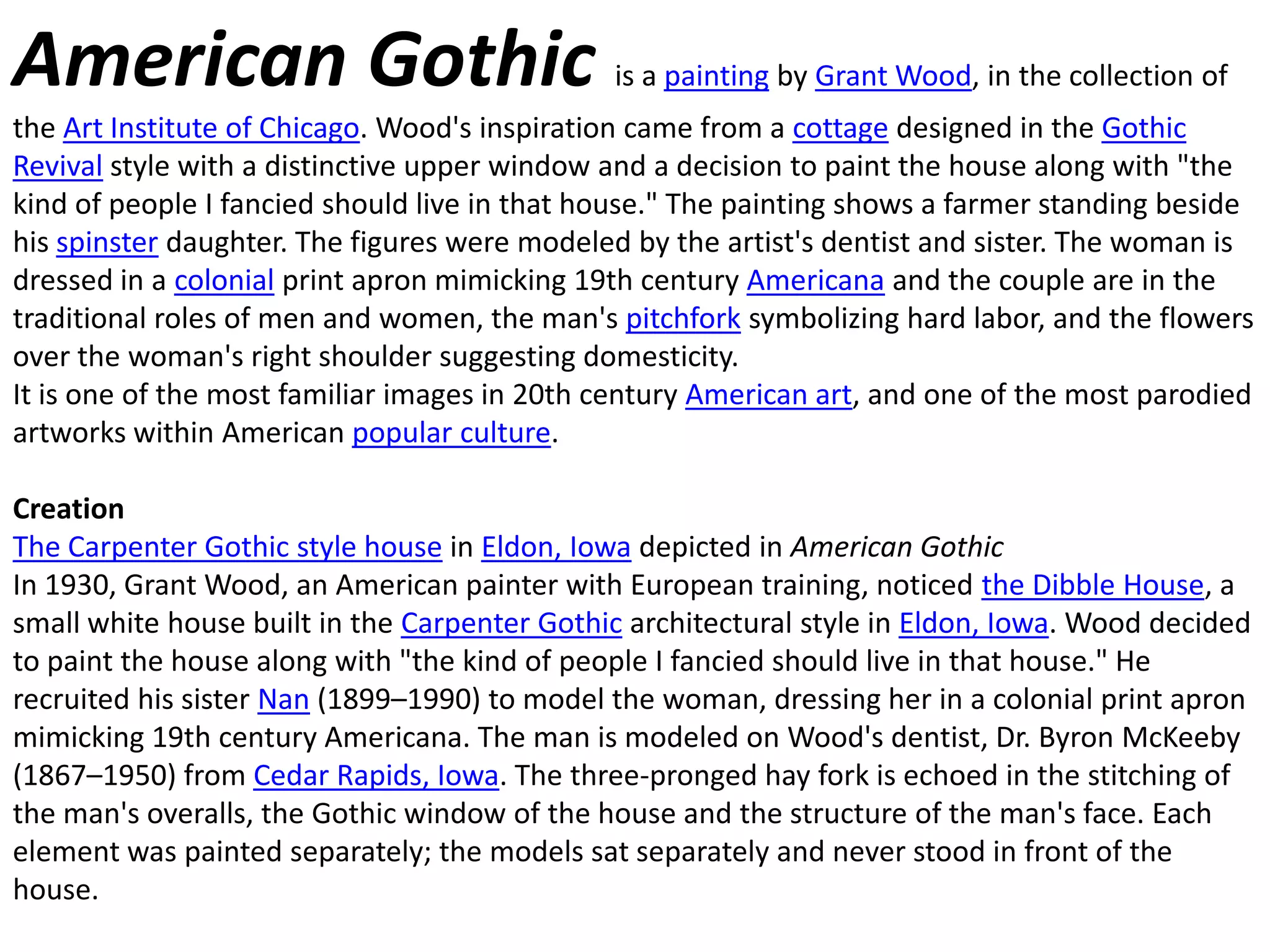 American gothic power point | PPTX