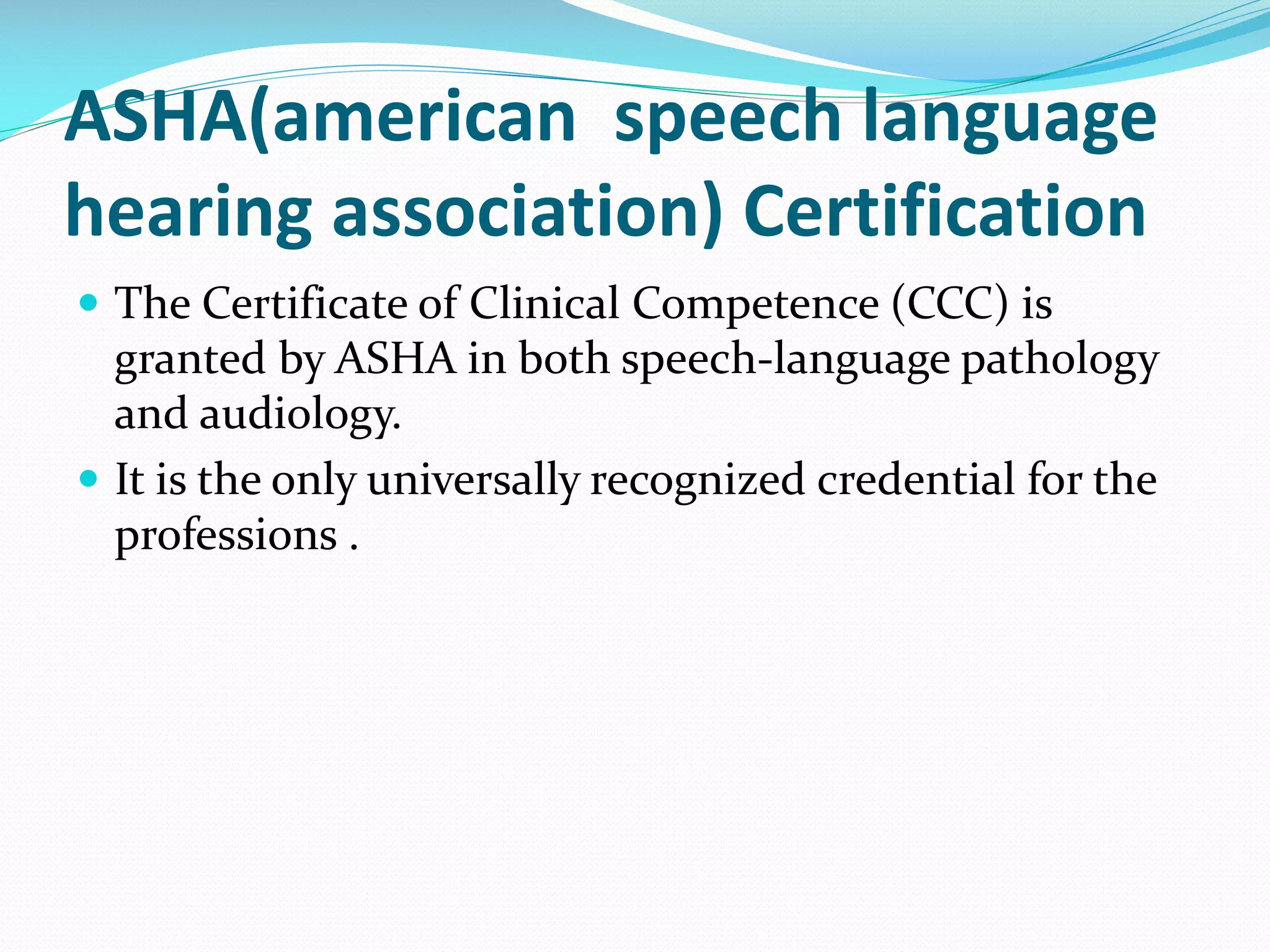 American guideline in speech and language pathology | PPTX