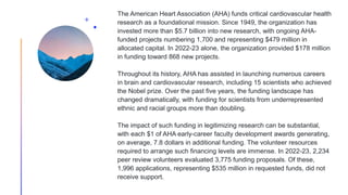 American Heart Association - Funding Vital New Heart | PPT