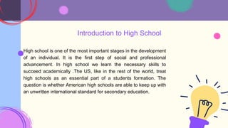 AmericanHighSchoolsprezentacijaoskolama. | PPT