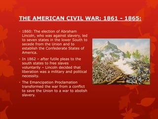 American history: From prehistory until 1900 | PPTX