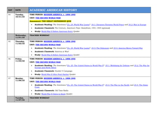 American History Fall 2023 Schedule - Academic.pdf
