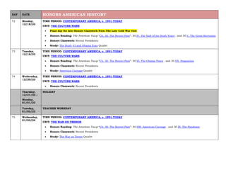 American History Fall 2023 Schedule - Honors.pdf