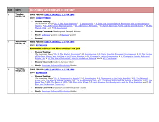 American History Fall 2023 Schedule - Honors.pdf