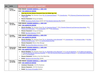 American History Fall 2023 Schedule - Honors.pdf