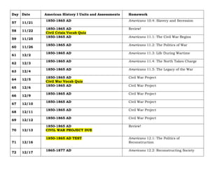 American history i fall 2019 pacing guide revised 12.6.19