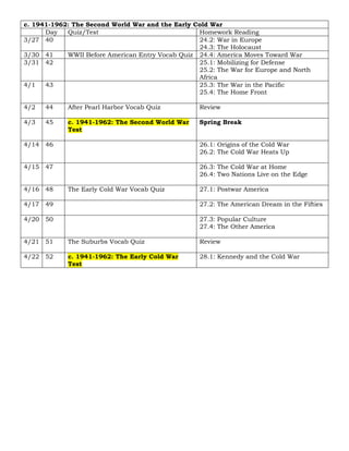 American history ii spring 2020 pacing guide revised 3.10.20