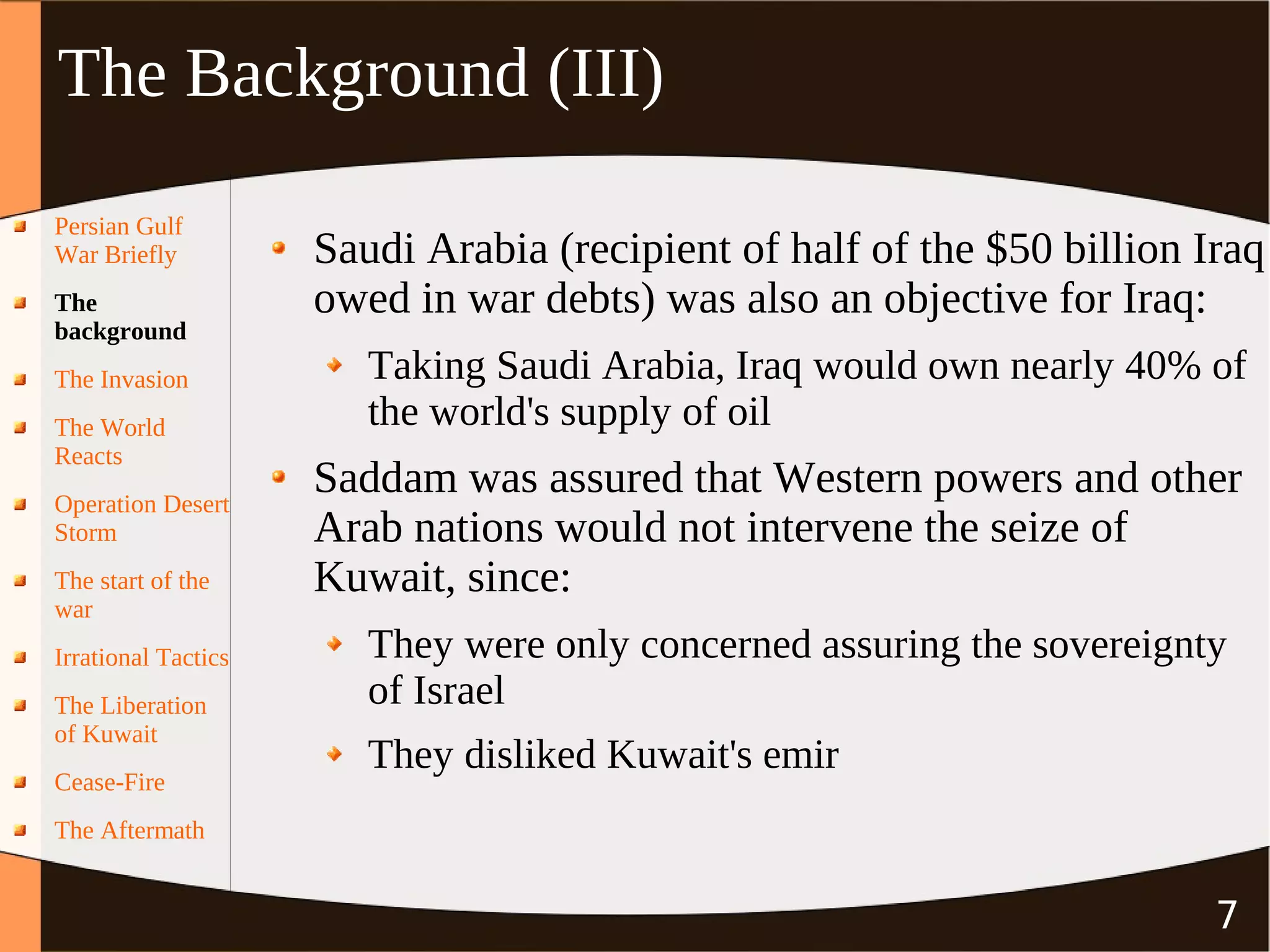 American history: persian gulf war (1990 1991). Operation desert storm ...