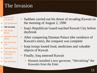 American history: persian gulf war (1990 1991). Operation desert storm ...
