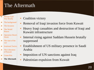 American history: persian gulf war (1990 1991). Operation desert storm ...
