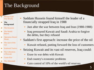 American history: persian gulf war (1990 1991). Operation desert storm ...