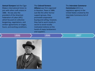 American history timeline (1865 1895) | PPT