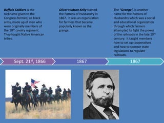 American history timeline (1865 1895) | PPTX