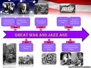 american history (great war & jazz age, depression & world war ii and ...
