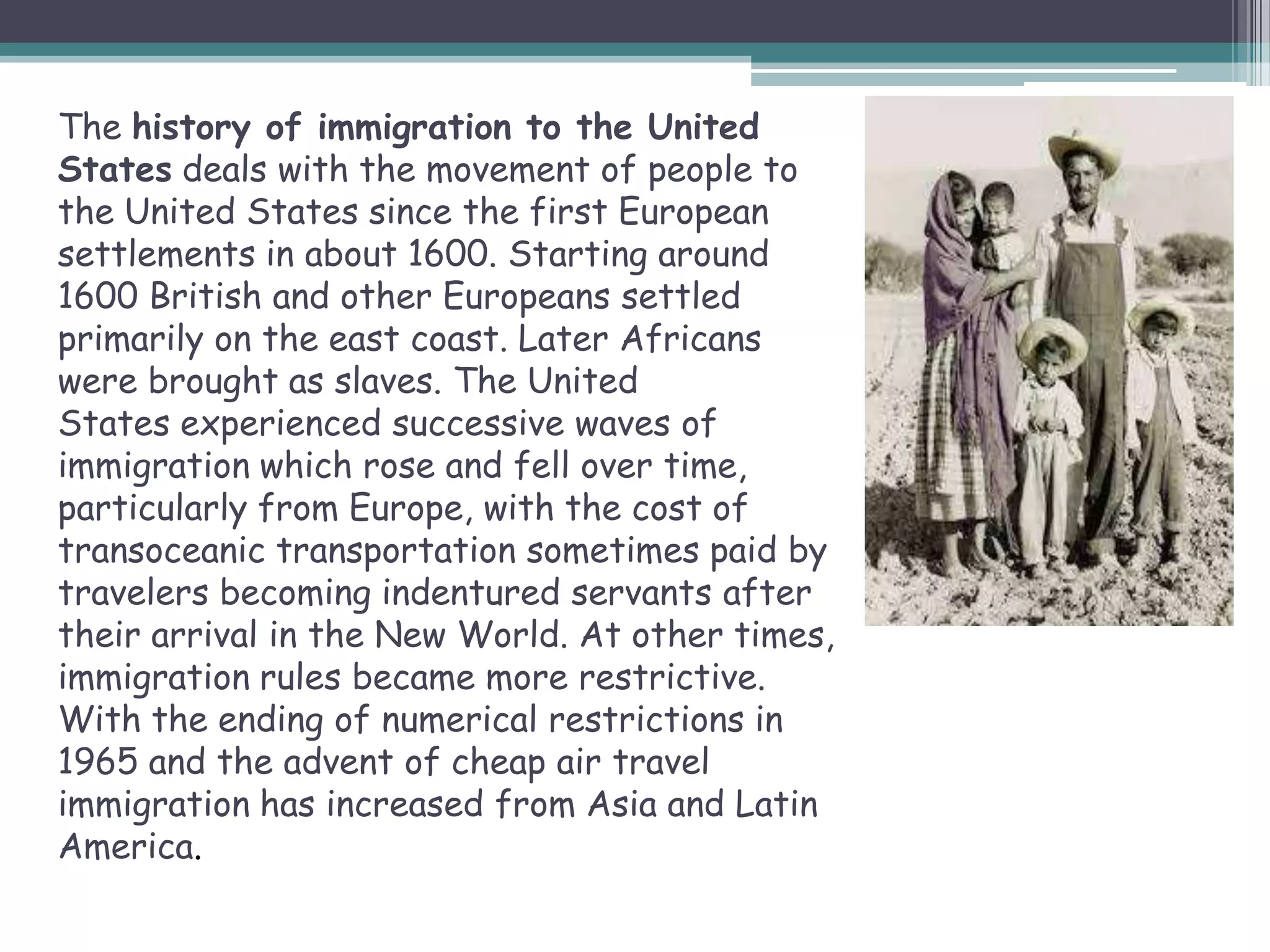 American immigrants | PPT